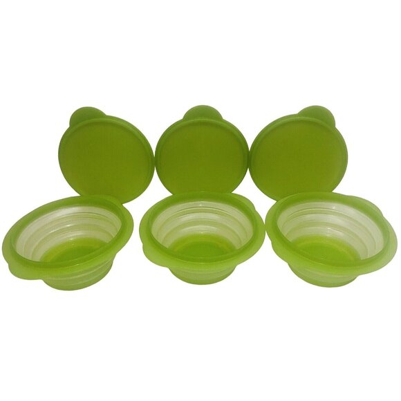 Tupperware | Kitchen | Tupperware Flat Out Collapsible Bowls Green 3 ...